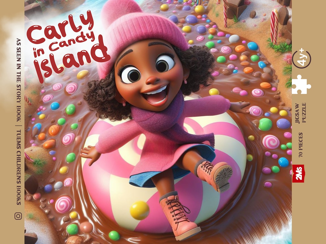 Jigsaw Puzzle Game | Carly in Candy Island | Short Story Included - Etsy