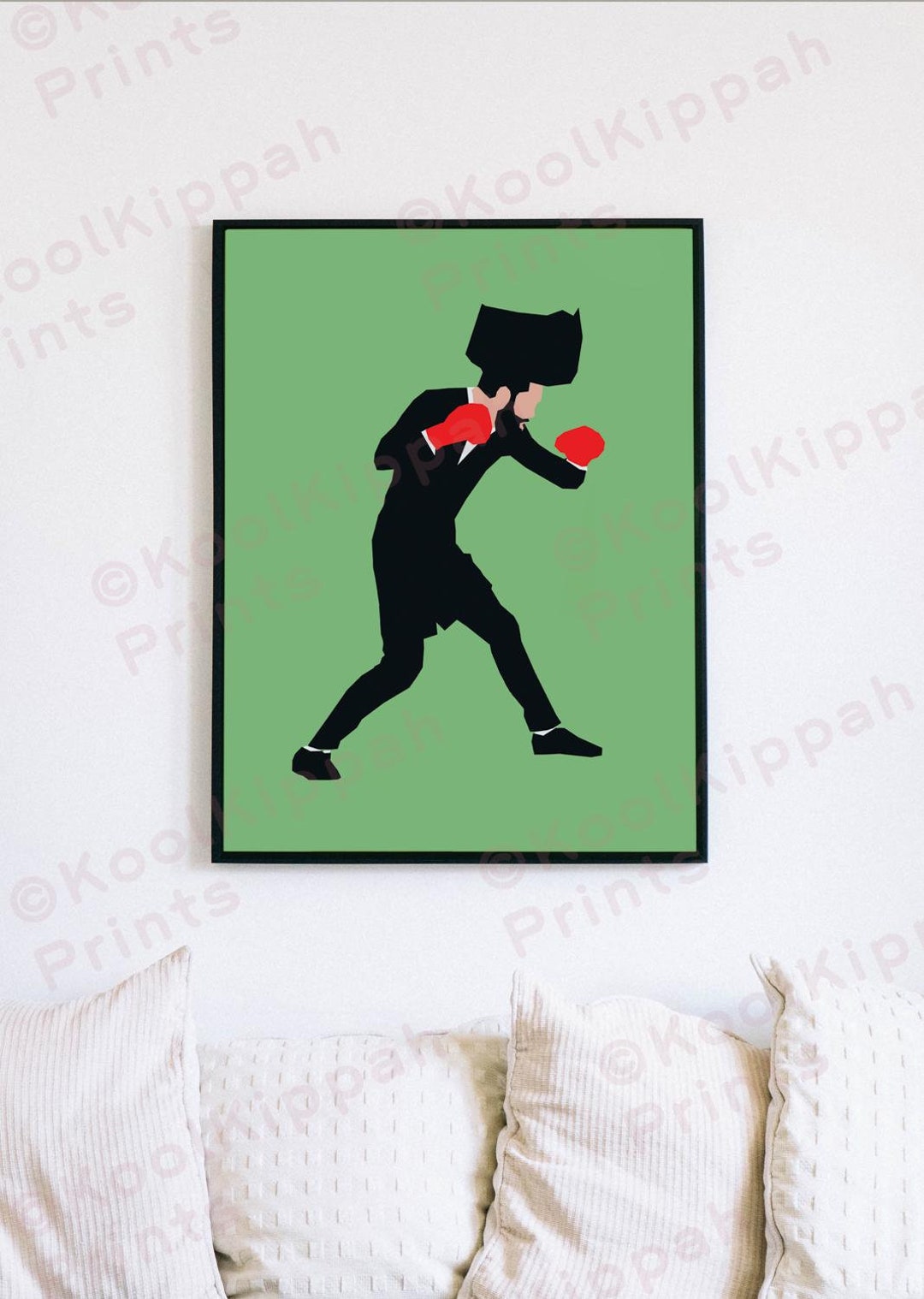 Boxer Poster | Hasidic Jew Art | Minimalist Vector Decor | Koolkippah ...