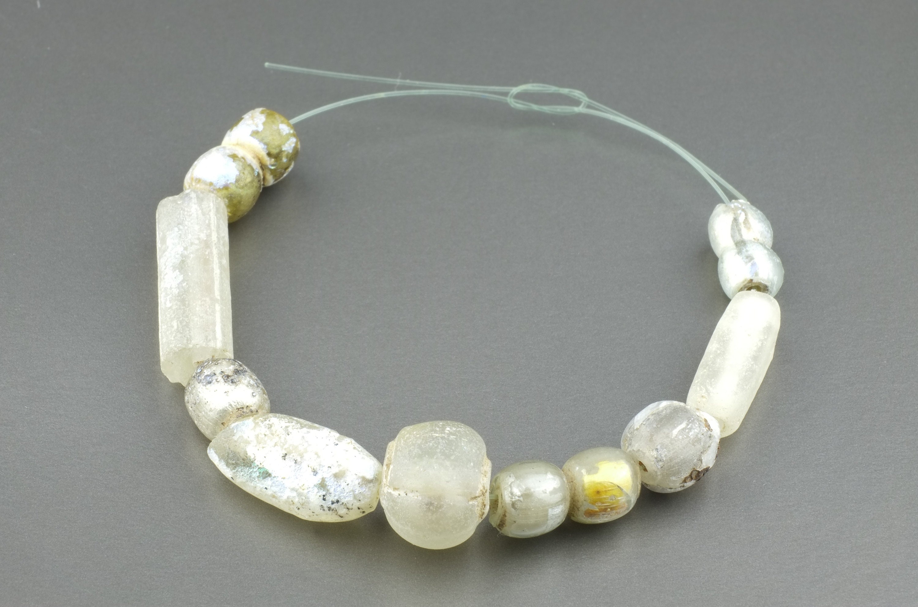 Strand of Ancient Roman Silver and Gold Foil Sandwiches Glass - Etsy