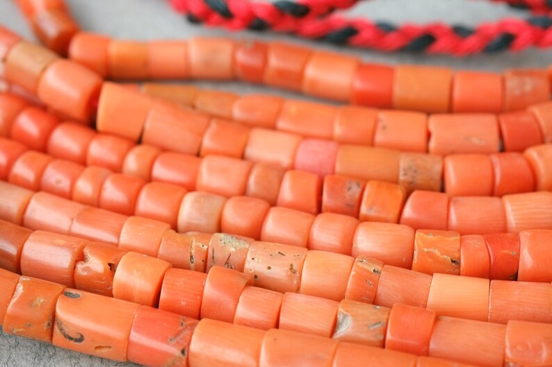 Antique Traditional Ukrainian Necklacevintage Salmon Coral Etsy