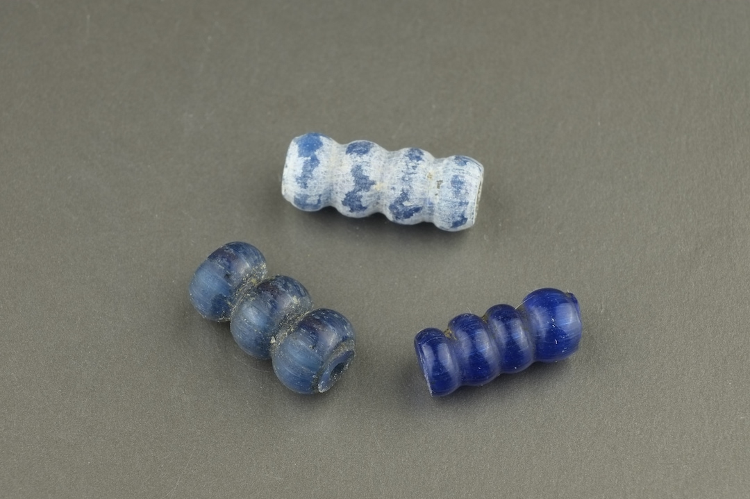 Three Blue Segmented Beads, Beads With Patina, Roman Period - Etsy