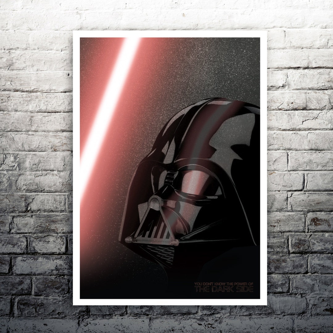 The Dark Side Darth Vader Star Wars Movie Poster Print - Etsy