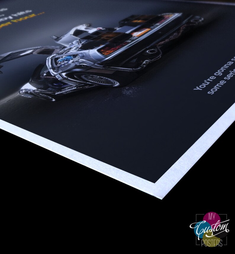 Back to the Future Delorean 88 Miles per Hour Movie Poster Print - Etsy