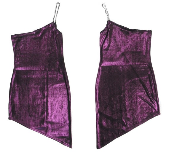 Vintage 90's Y2K Iridescent Purple Chainmail Strap Pa… - Gem