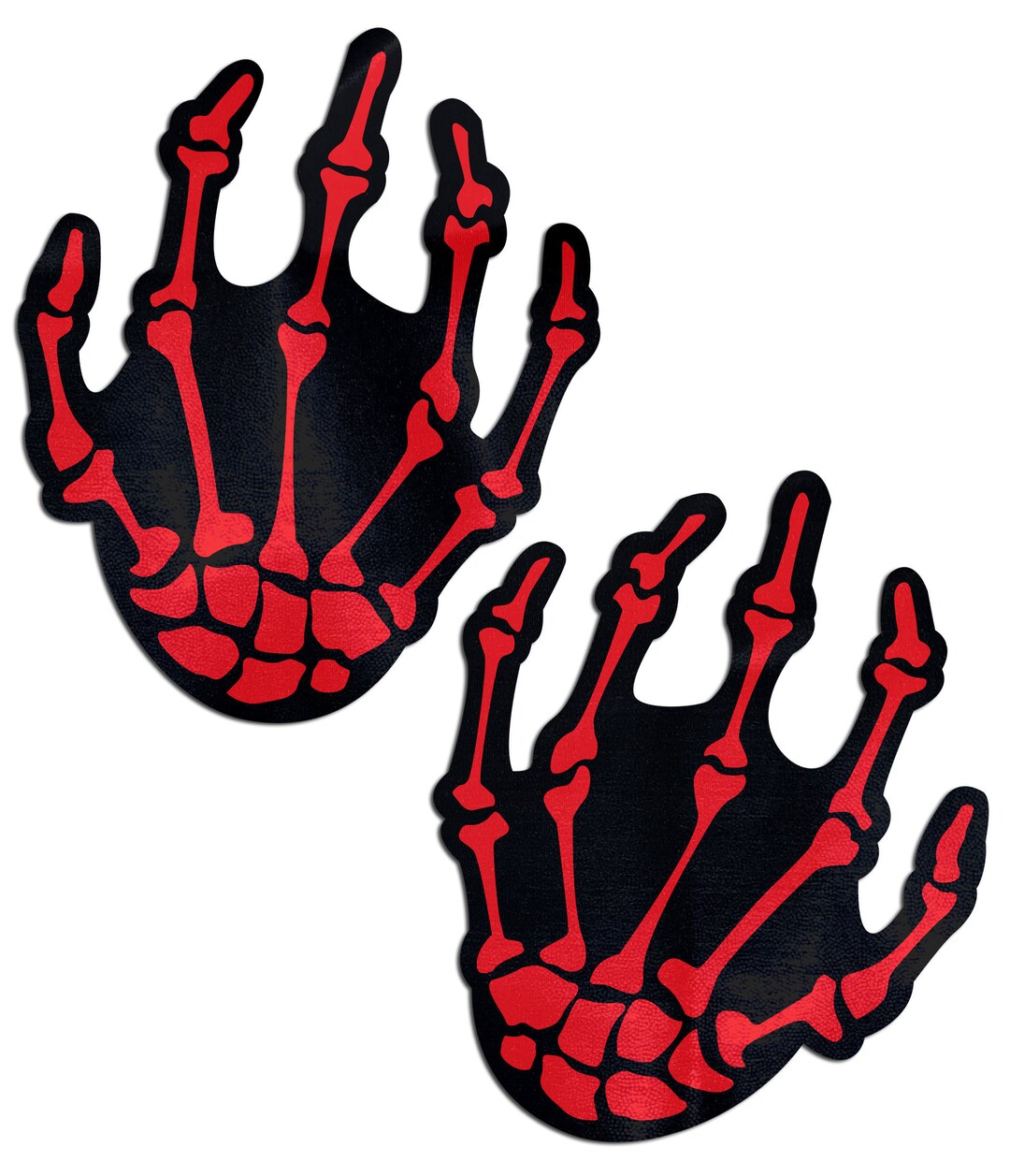 Pasties Skeleton Hands: Blood Red Boney Hands Nipple Pasties - Etsy
