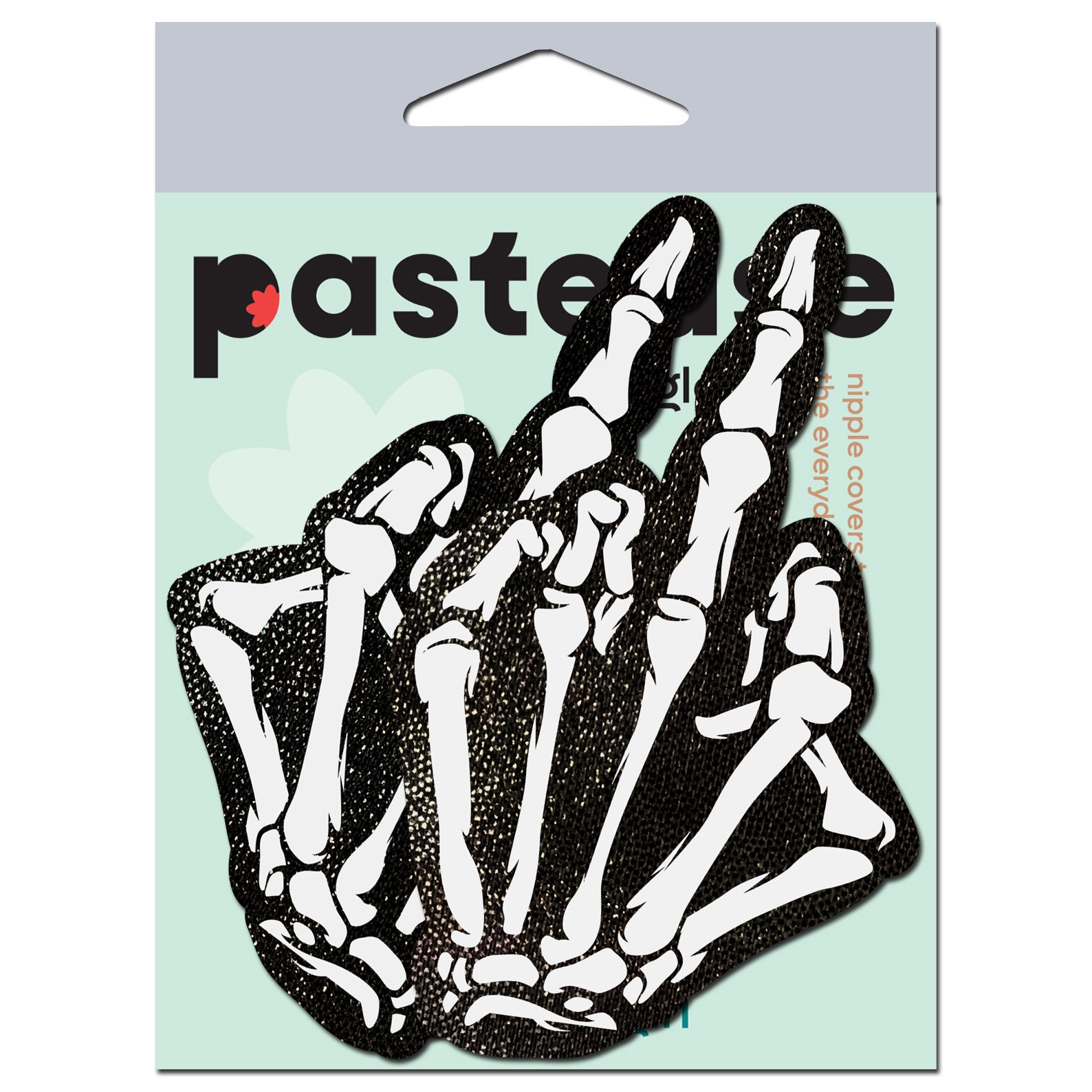 Nipple Pasties - Middle Finger Skeleton Hand Pasties Glow in the Dark ...