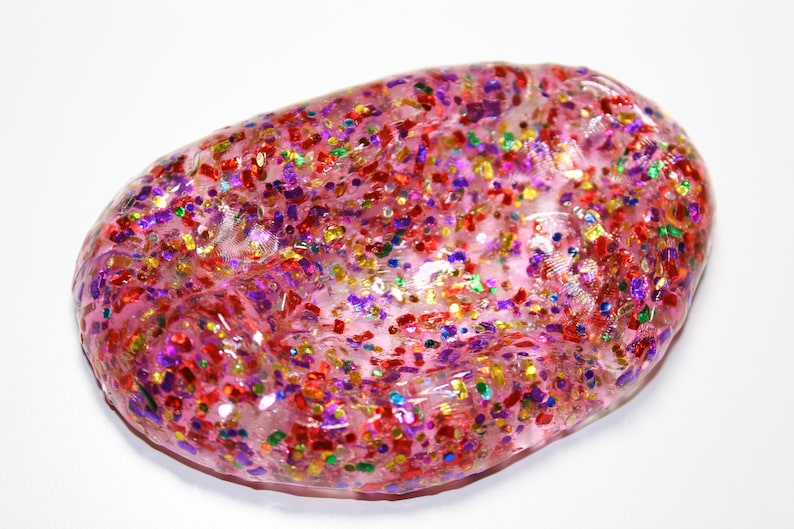 Red Multicoloured Glitter Slime | Etsy