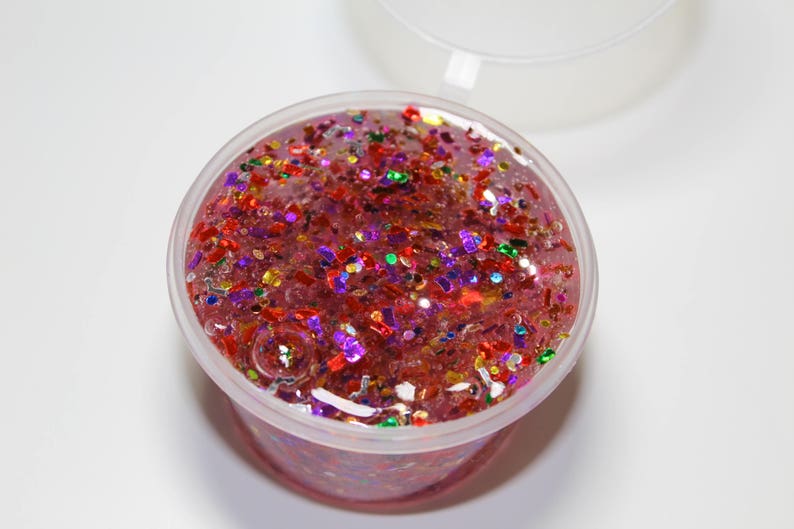 Red Multicoloured Glitter Slime - Etsy Canada
