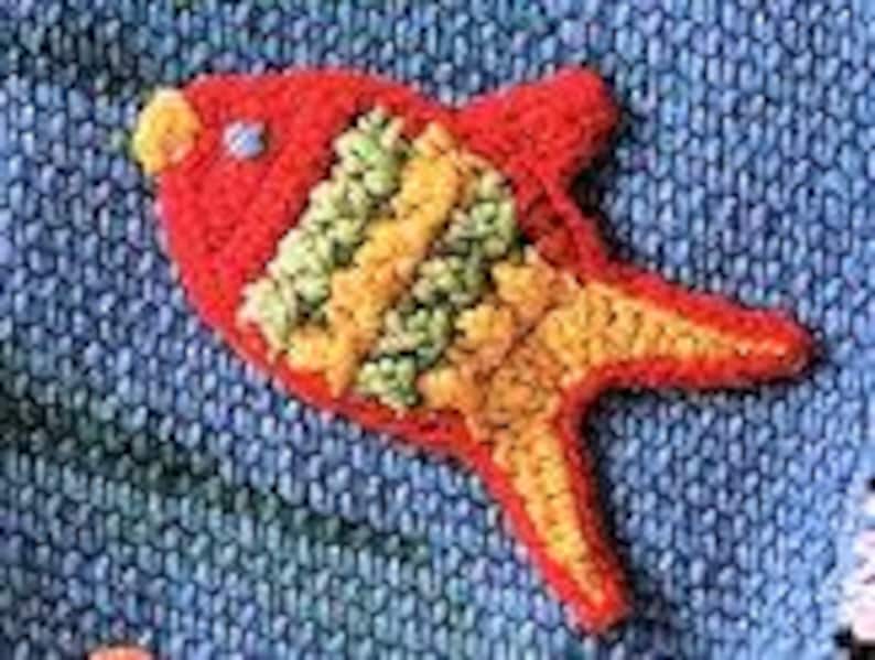 Vintage Crochet Pattern: Deep Sea Diving Tropical Aquarium Fish Afghan ...