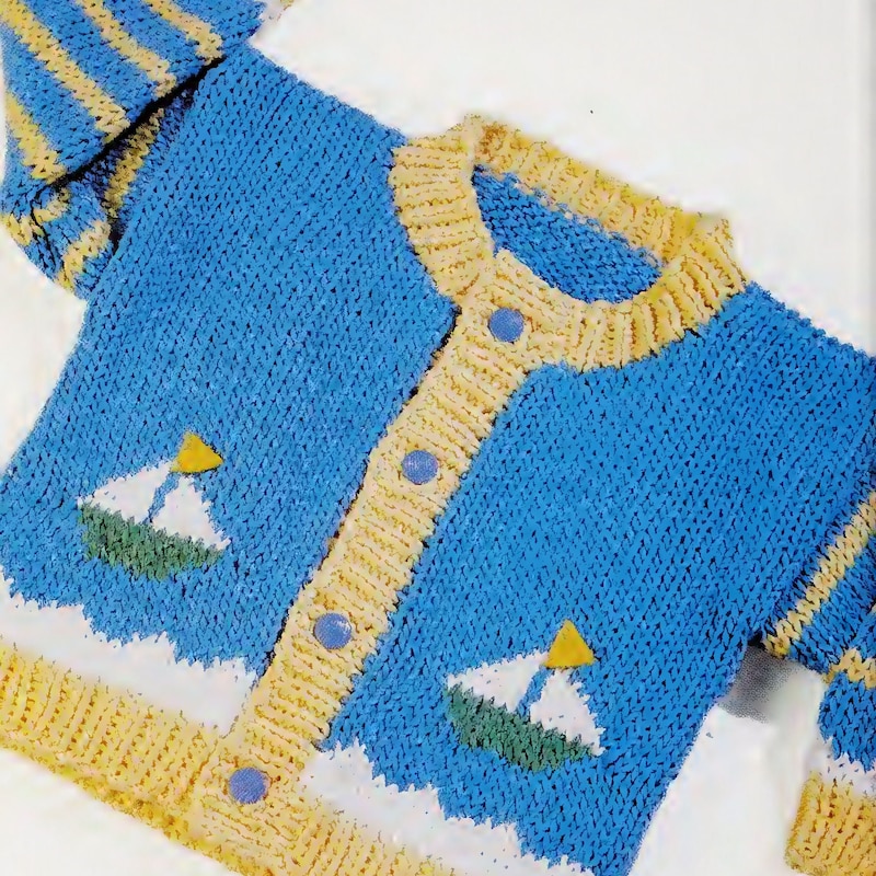 Sailboats Cardigan - Etsy