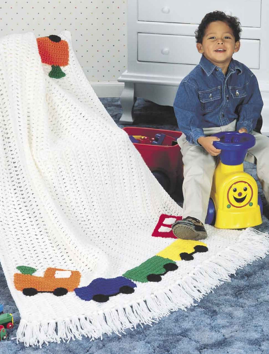 Vintage Crochet Pattern: Child's Heirloom Train Afghan - Etsy