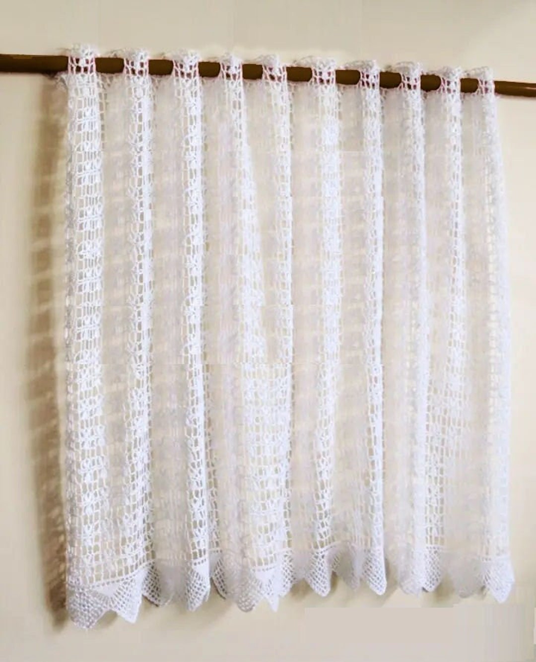 Vintage Crochet Pattern: Country Cottage Crocheted Curtain - Etsy