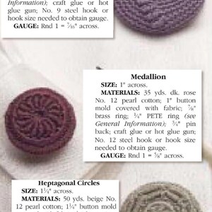 Vintage Crochet Pattern: Heirloom Victorian Button Covers - 3 Styles - Etsy