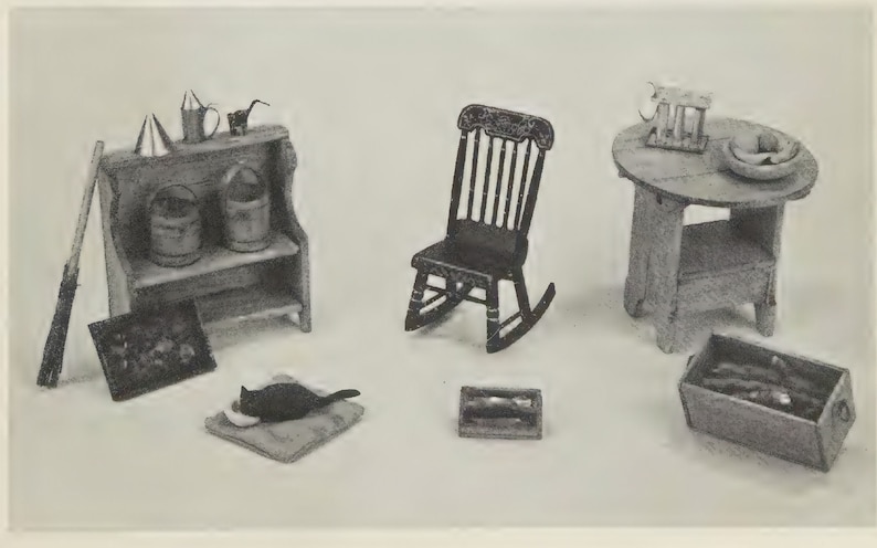 Vintage Woodworking and Crafting Plans -- 1:12 Colonial Dollhouse (doll ...