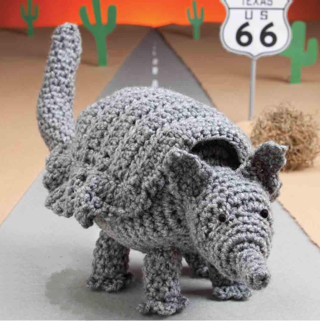 Vintage Crochet Pattern: Stuffed Animal Armadillo Plushie Toy - Etsy