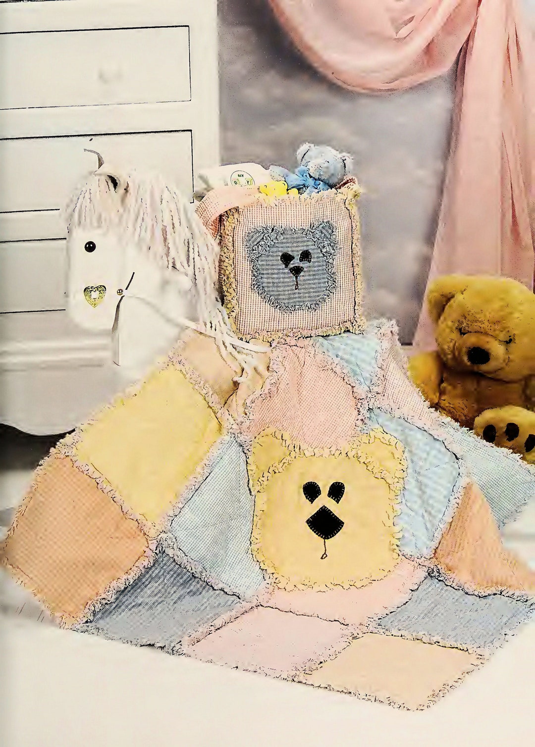 Vintage Quilting Pattern: Teddy Bear Baby Quilt and Tote - Etsy
