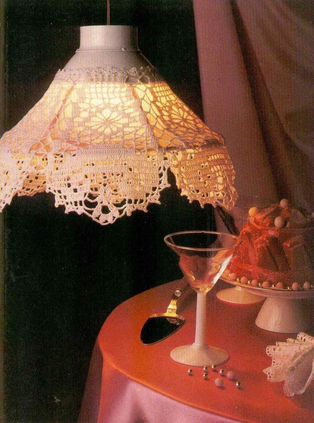 Vintage Crochet Pattern : Lamp Shade - Etsy