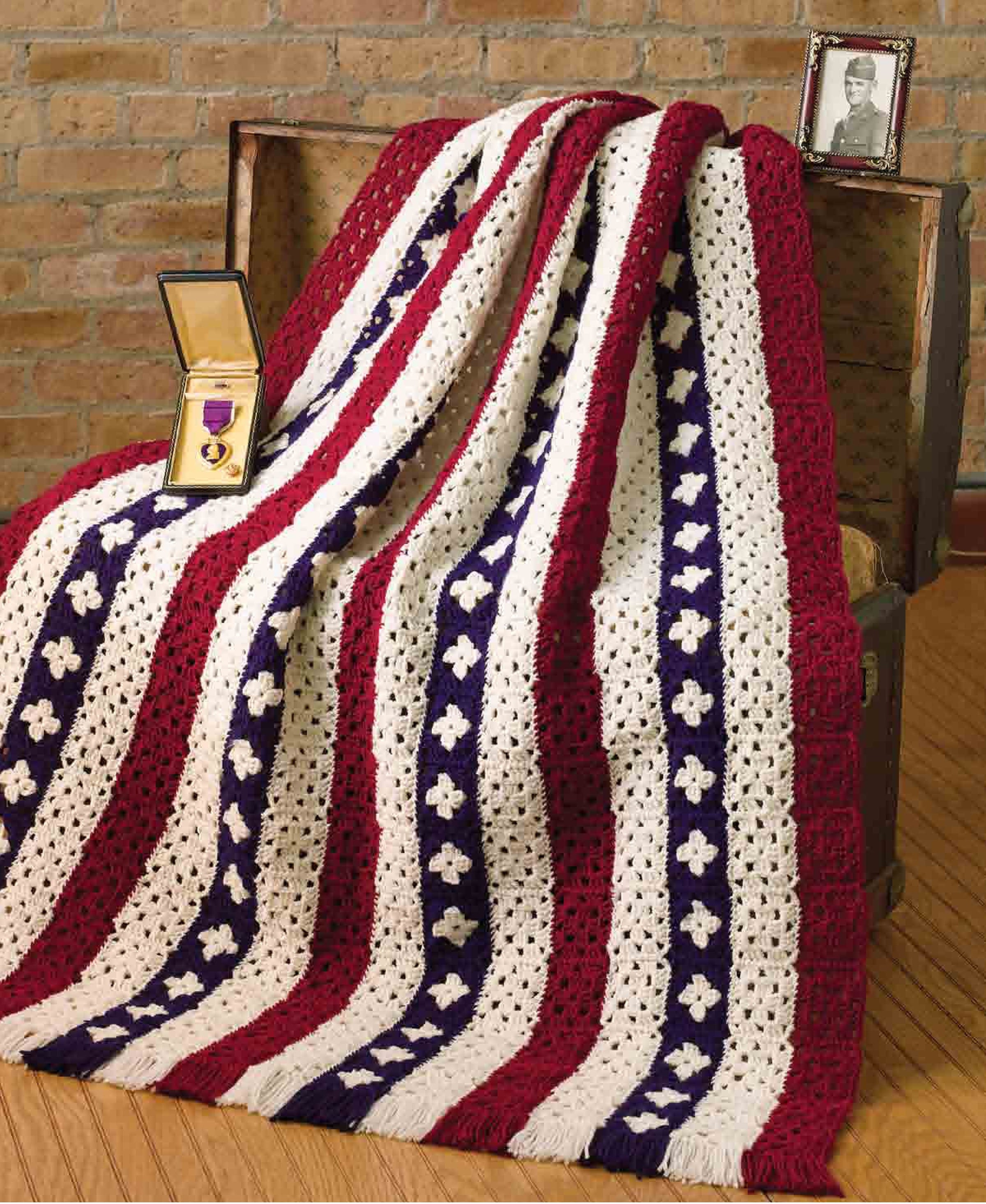 Vintage Crochet Pattern: Patriotic Stars and Stripes Independence Day ...