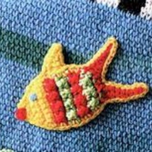 Vintage Crochet Pattern: Deep Sea Diving Tropical Aquarium Fish Afghan ...