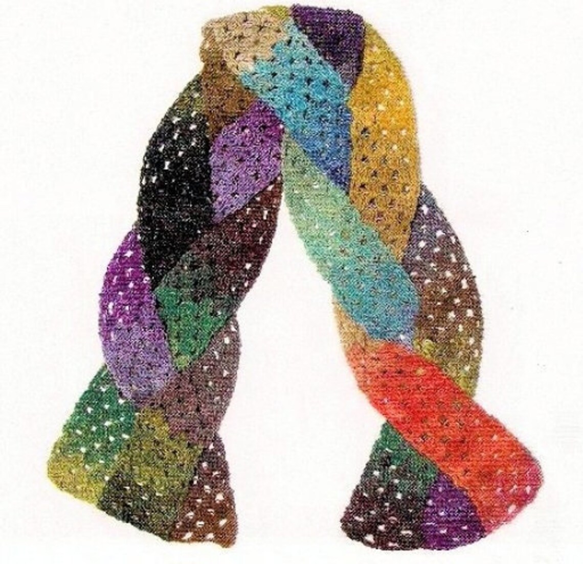 Vintage Crochet Pattern : Braided Scarf - Etsy