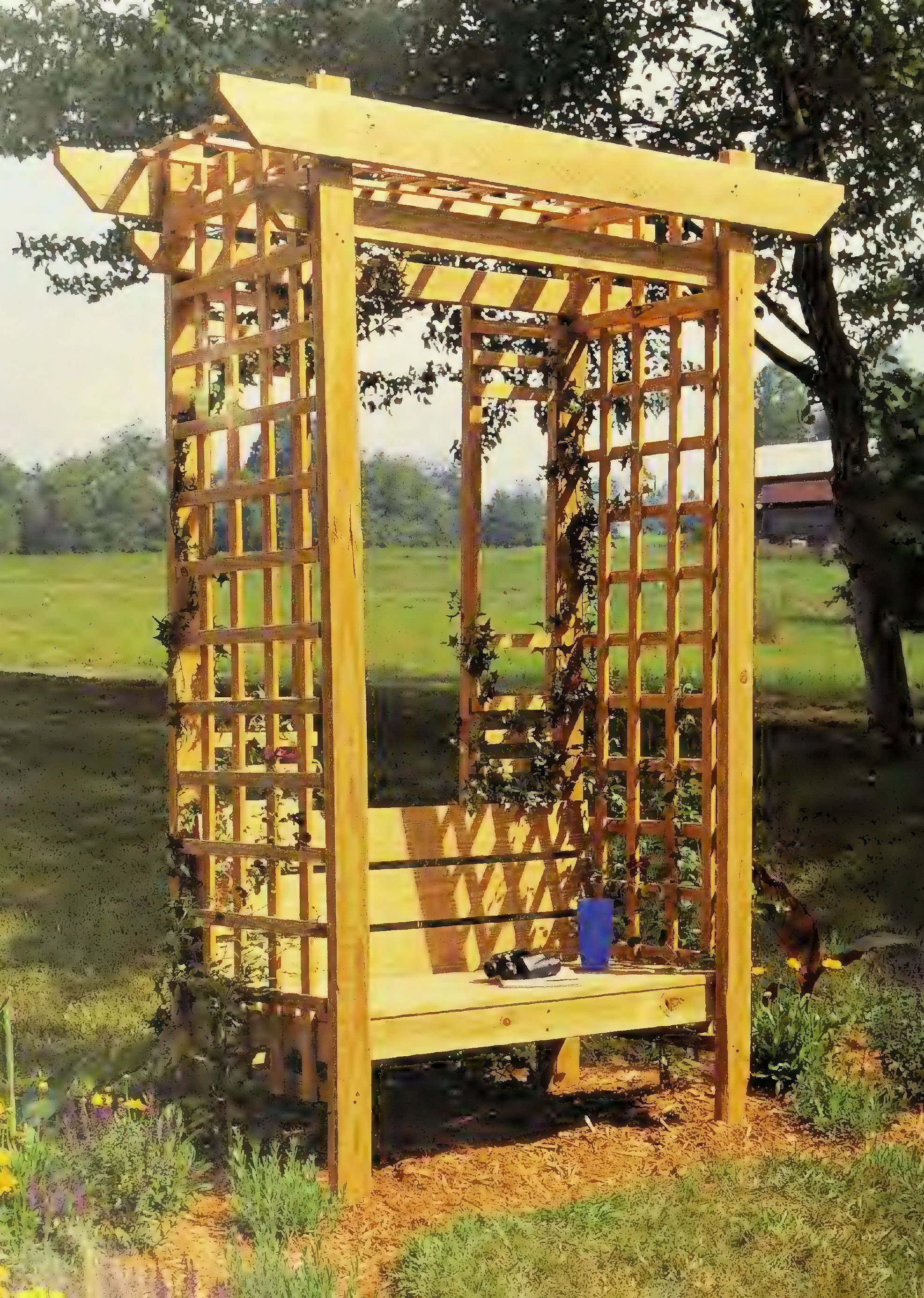 Vintage Woodworking Plans: Garden Bench / Arbor Combination - Etsy