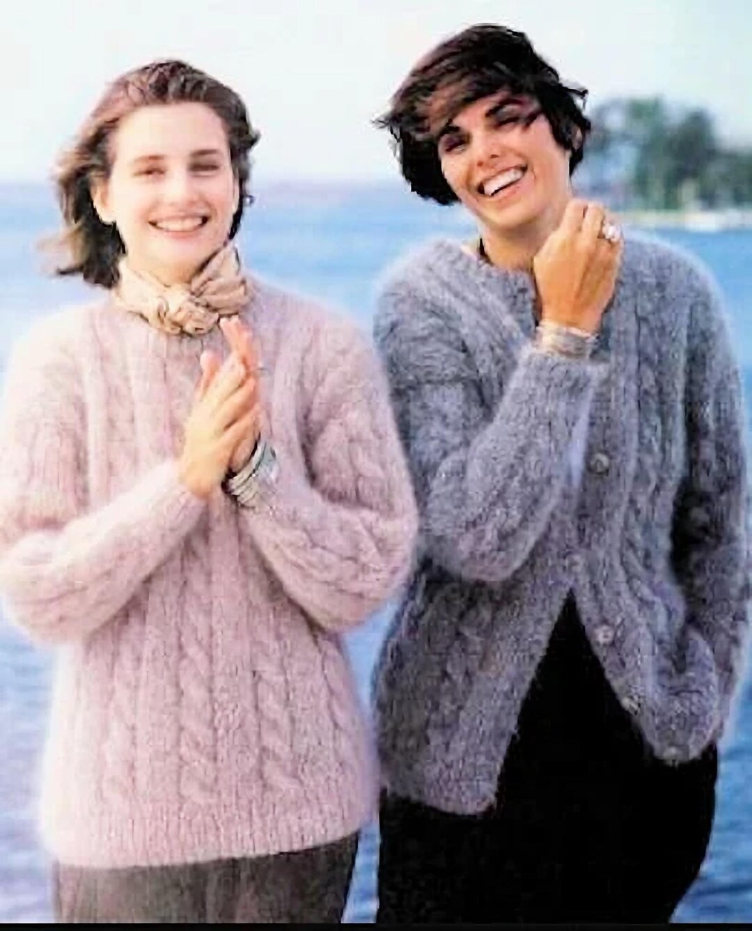 Vintage Knitting Pattern: Classic Cable Sweater (both Pullover ...