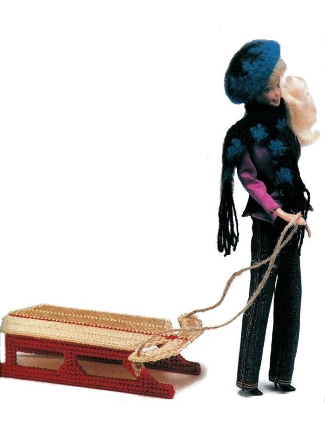 Vintage Plastic Canvas Pattern: Barbie Sled - Etsy