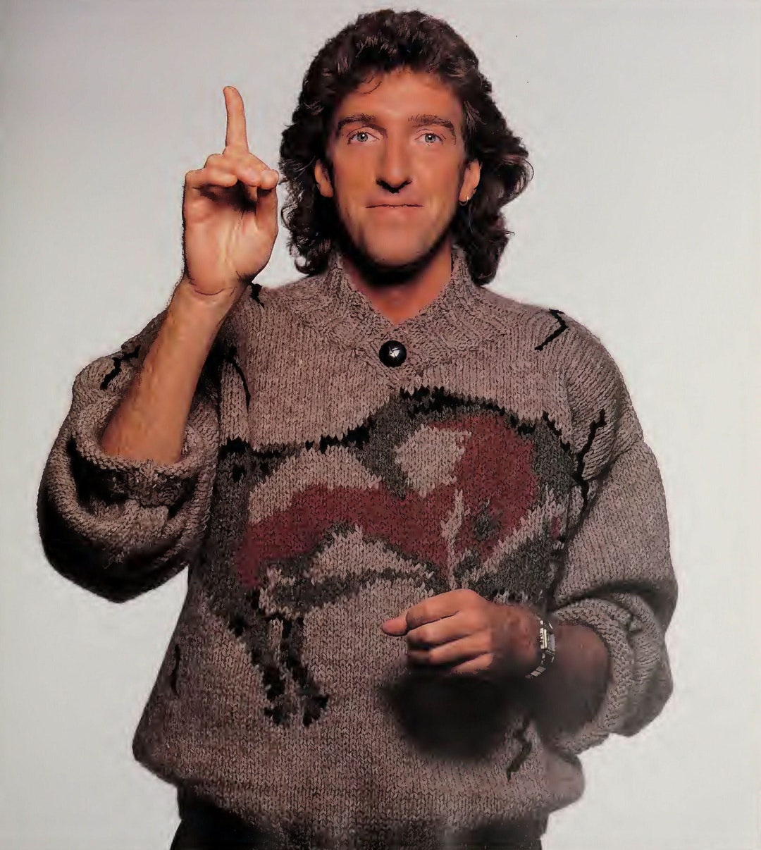 Vintage Knitting Pattern: Prehistoric Cave Painting Sweater -- Bison ...