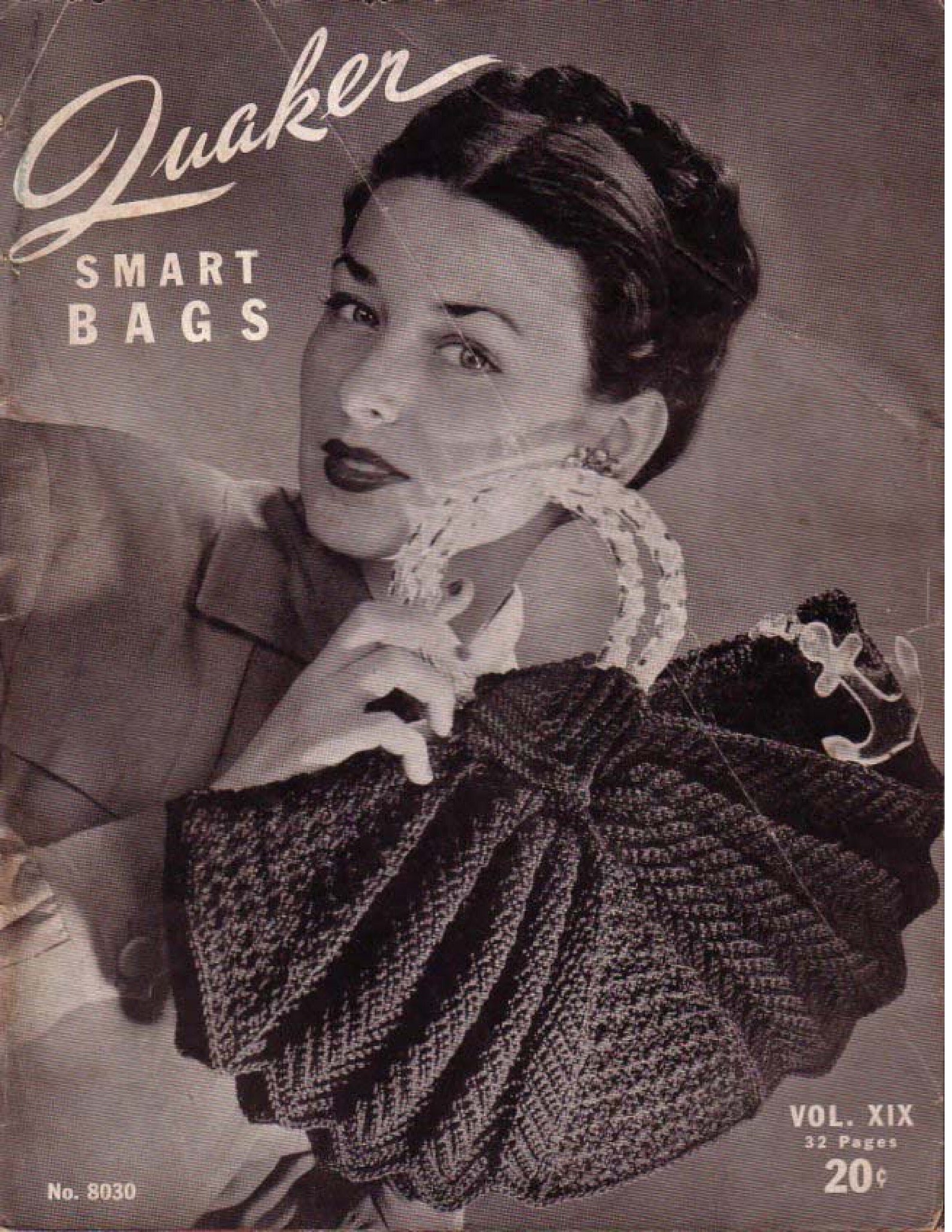 Vintage Crochet Pattern Book: Quaker Smart Bags, Handbag Patterns From ...