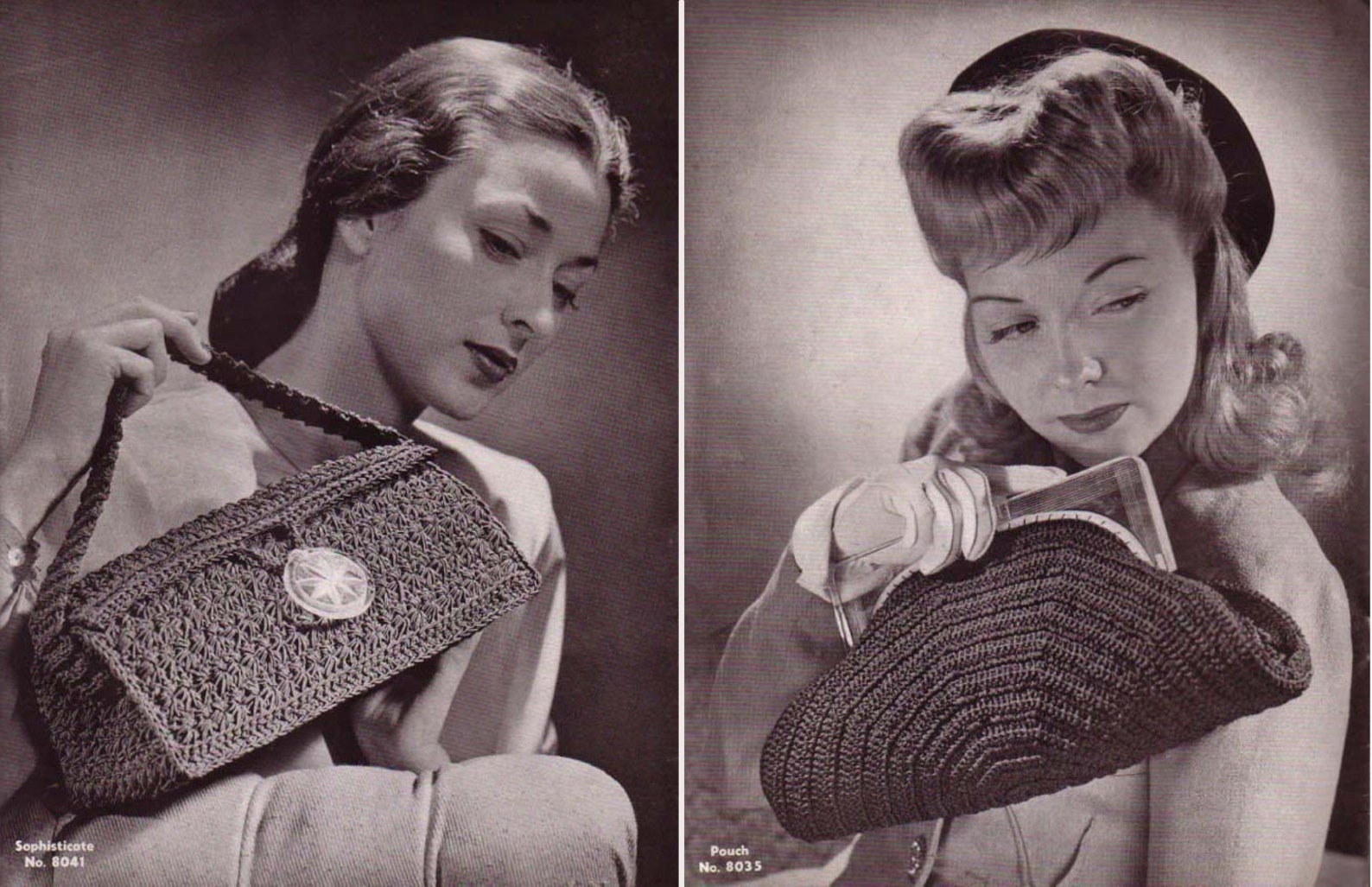 Vintage Crochet Pattern Book: Quaker Smart Bags, Handbag Patterns From ...
