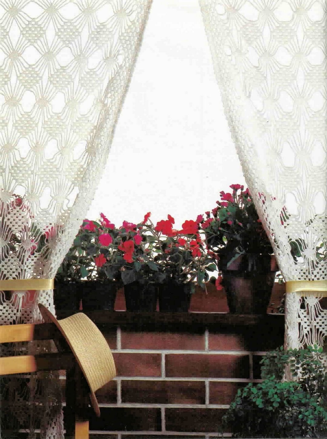 Vintage Crochet Pattern: Cobweb Lace Curtain Panels 22" X 56.25" - Etsy