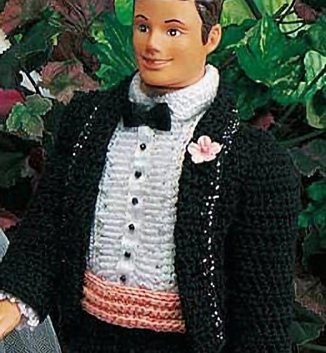 Vintage Crochet Pattern: Ken Tuxedo (1997) - Etsy