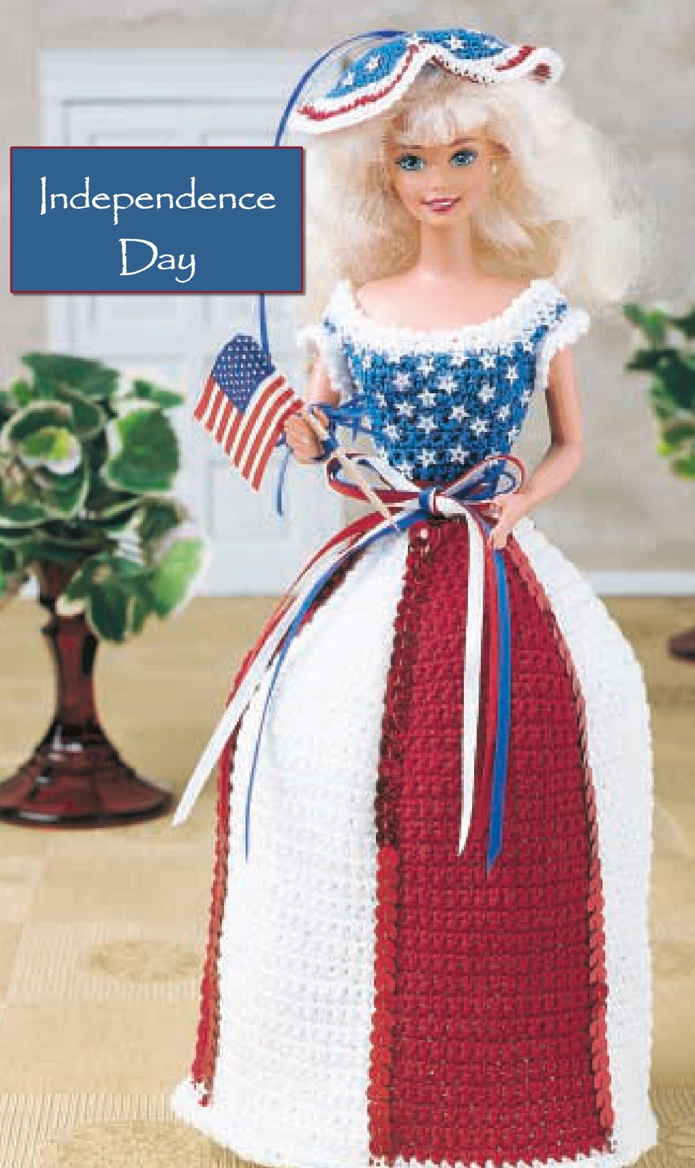 Vintage Crochet Pattern: Independence Day Americana Barbie Gown (1999 ...