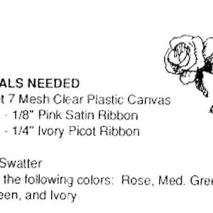 Vintage Plastic Canvas Pattern: Embroidered Victorian Rose Fly Swatter ...