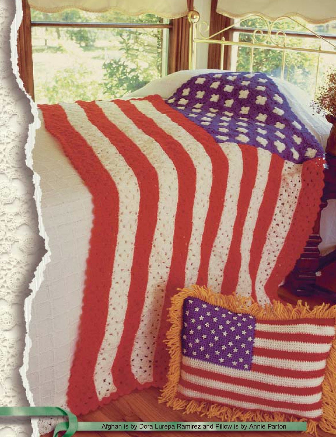 Vintage Crochet Pattern: Patriotic Independence Day American Flag Stars ...