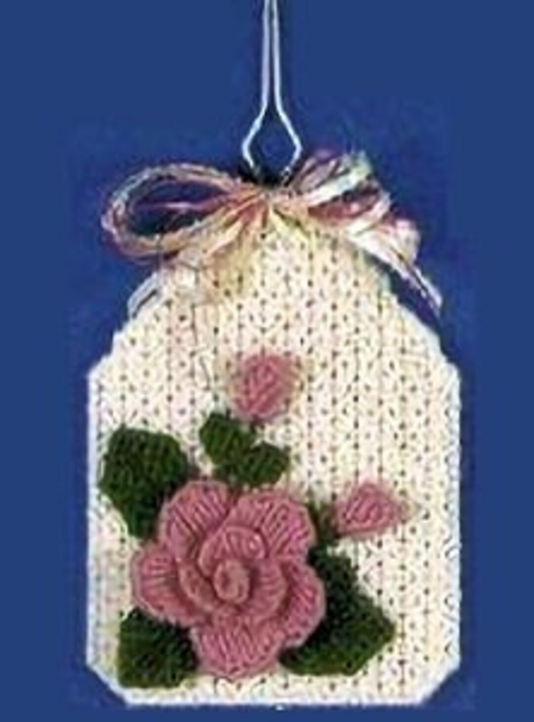 Vintage Plastic Canvas Pattern: Embroidered Victorian Rose Fly Swatter ...
