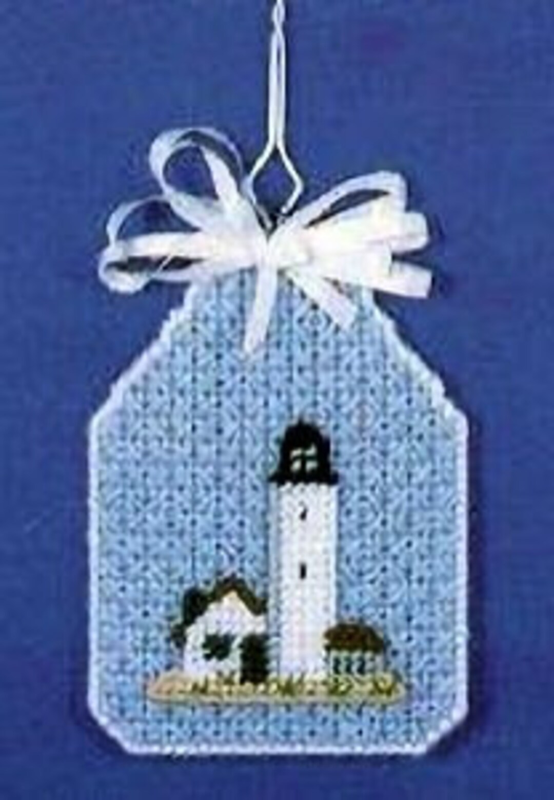 Vintage Plastic Canvas Pattern: Embroidered Lighthouse Fly Swatter - Etsy