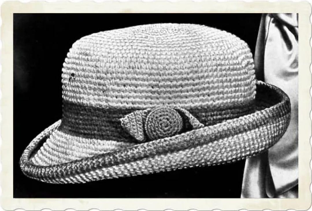 Vintage Crochet Pattern : Bowler Hat, Toddler Size 2 (1916) - Etsy