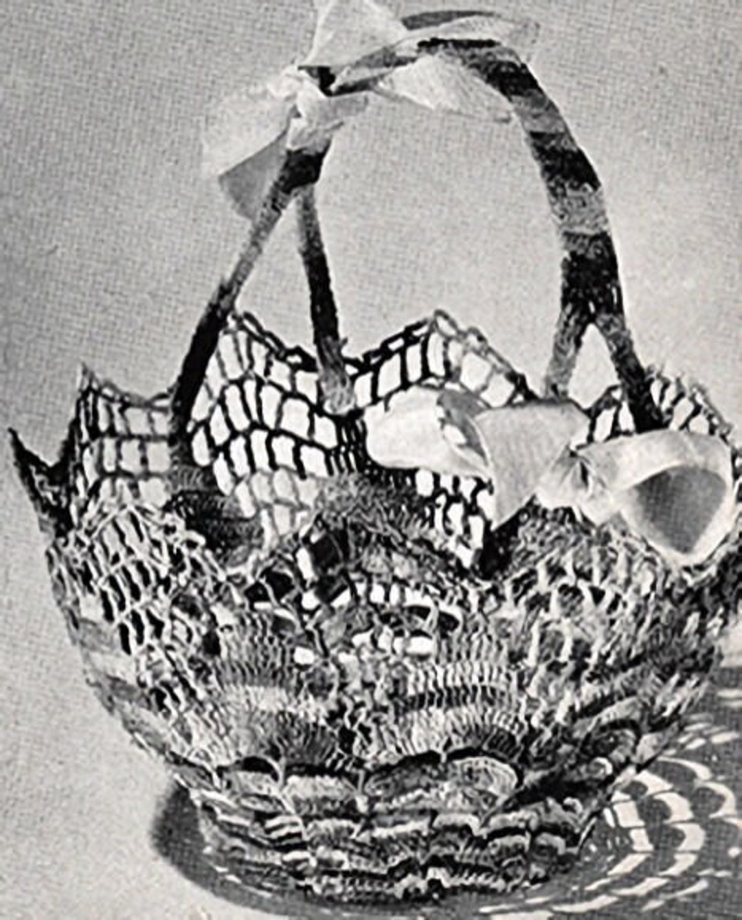 Vintage Crochet Pattern : Tisket A Tasket, A Very Lovely Basket (easter ...