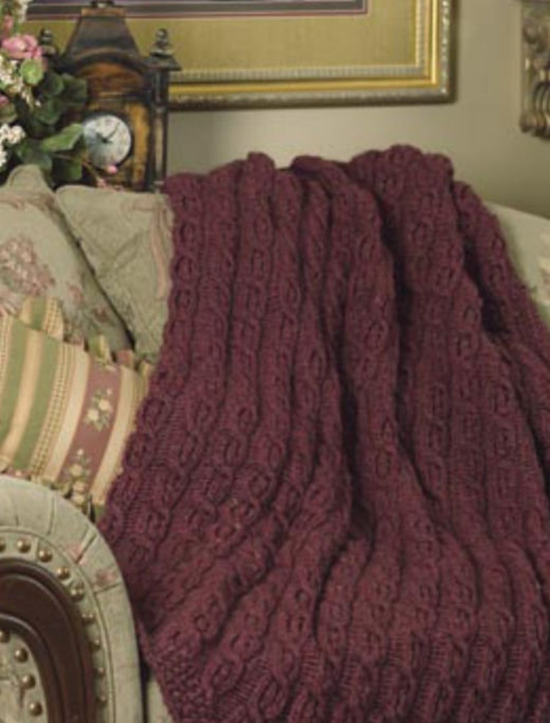 Vintage Knitting Pattern: Celtic Openwork Cable Knit Afghan - Etsy