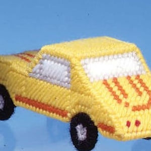 Vintage Plastic Canvas Pattern: A Collection of Antique Style Toy Cars ...