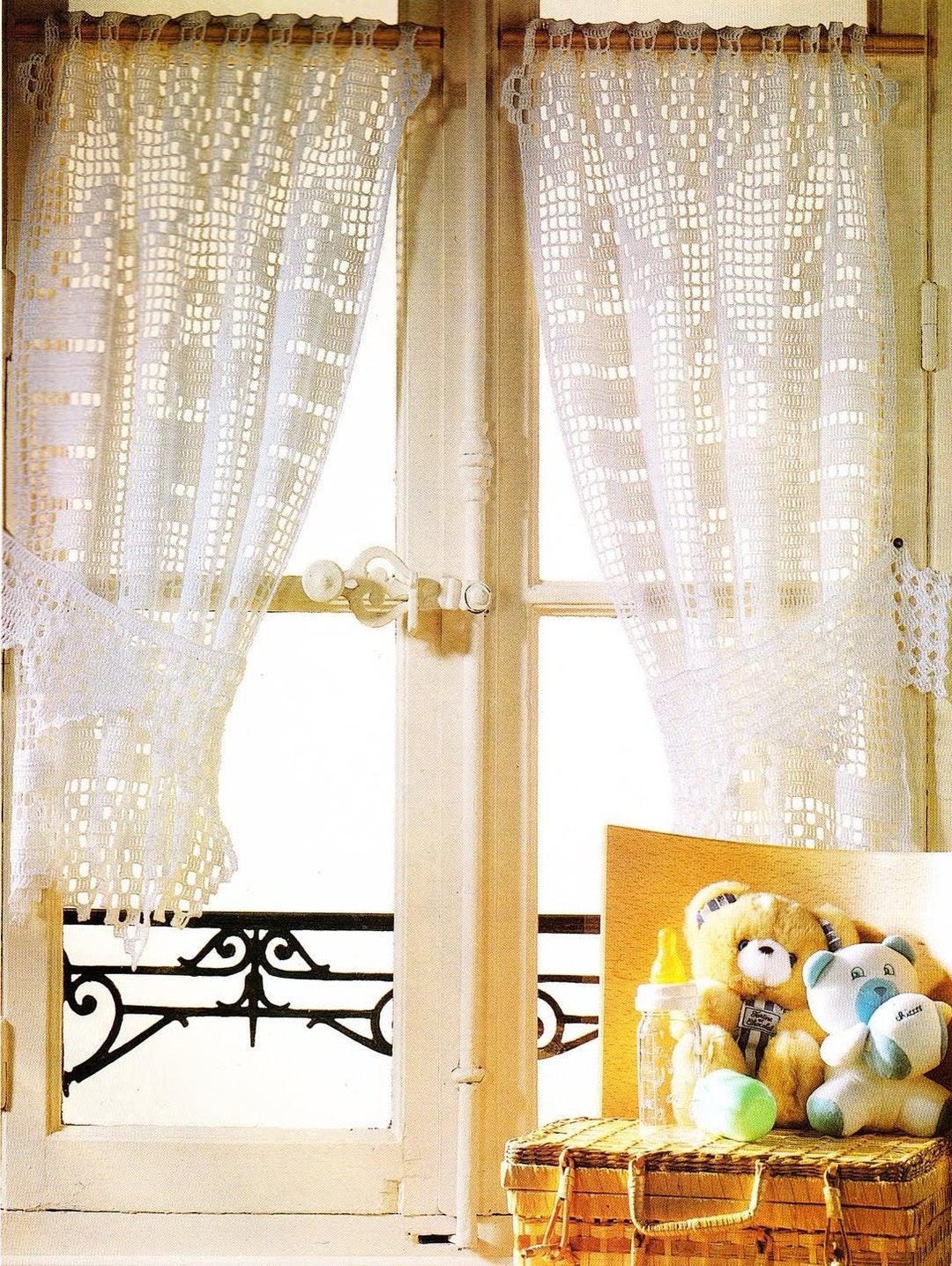 Vintage Crochet Pattern: Magic Castle Curtains (ea Curtain is 31.5" X ...