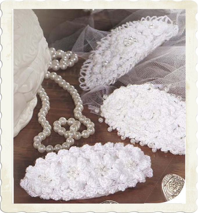 Vintage Crochet Pattern : Heirloom Bridal Hair Barrettes - Etsy