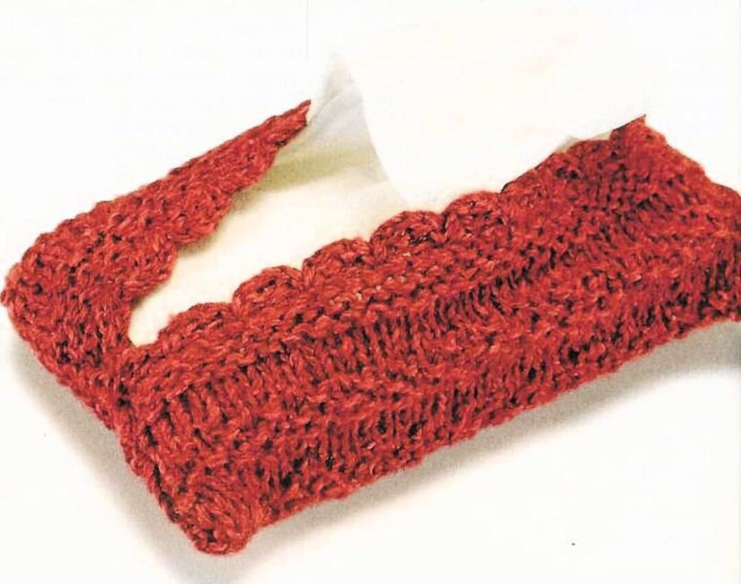 Vintage Knitting & Crochet Pattern: Tissue Packet Cover - Etsy