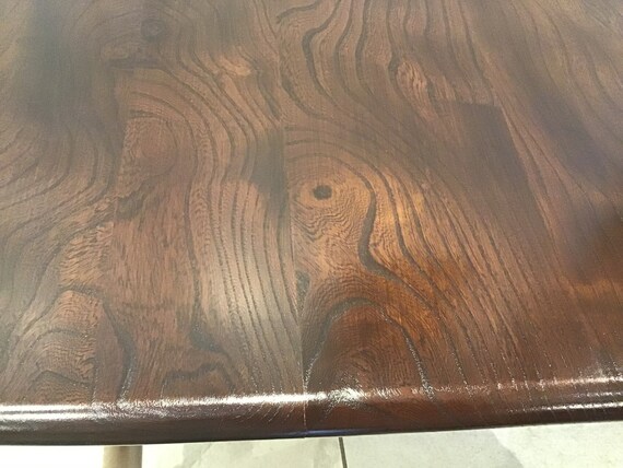 Vintage 1960s Ercol coffee table. Two tier. Dark finish. Beech elm. Mid ...