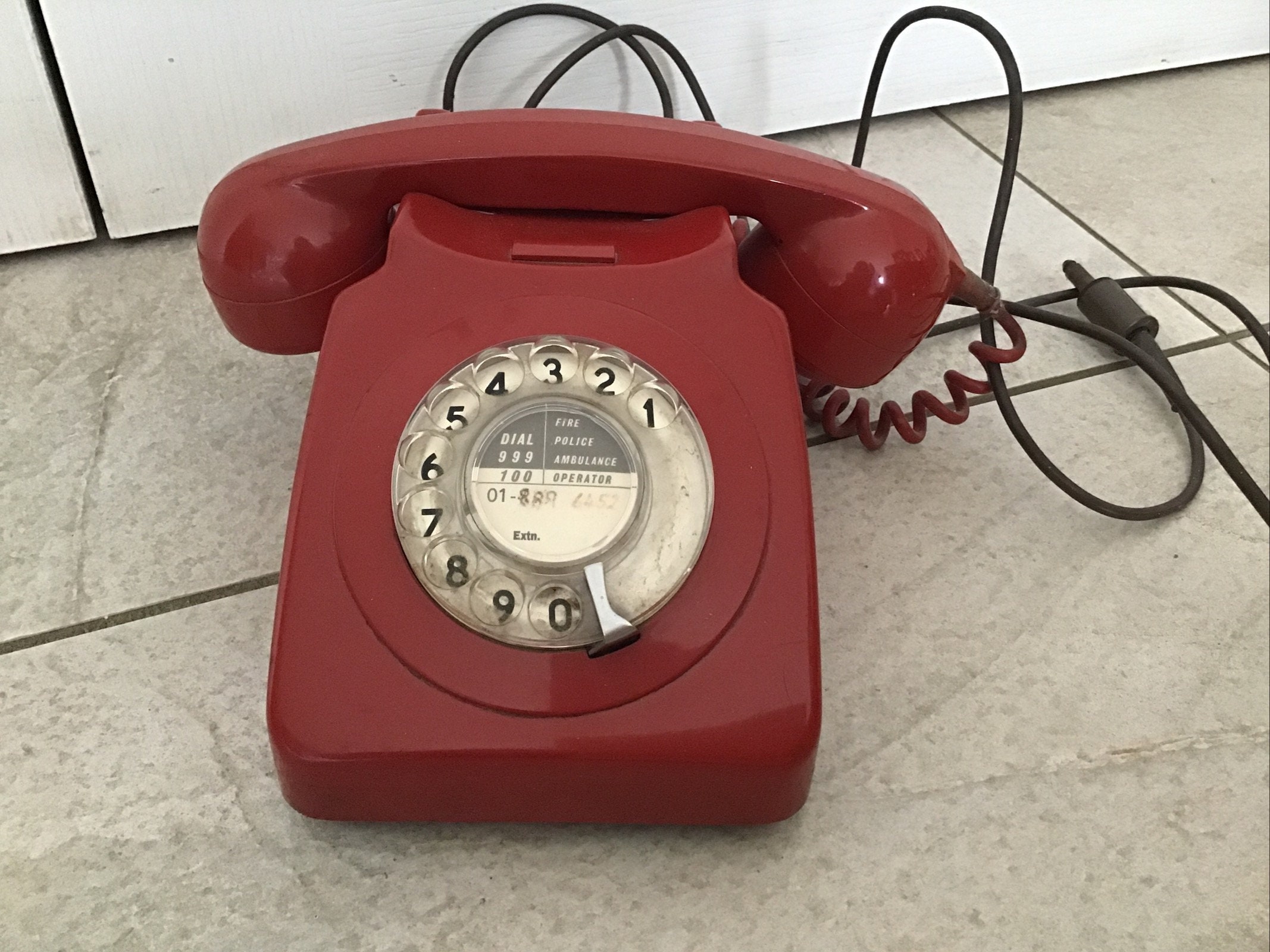 Vintage red rotary dial telephone, GPO 746. — My Vintage Market ...