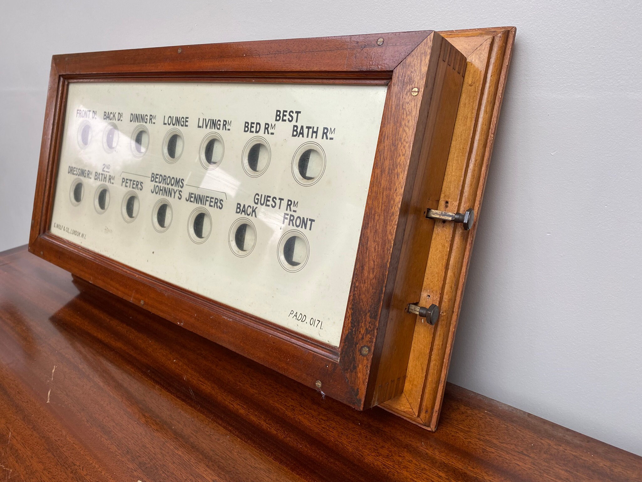Antique butlers bell board box, S Wolf & Co. — My Vintage Market ...