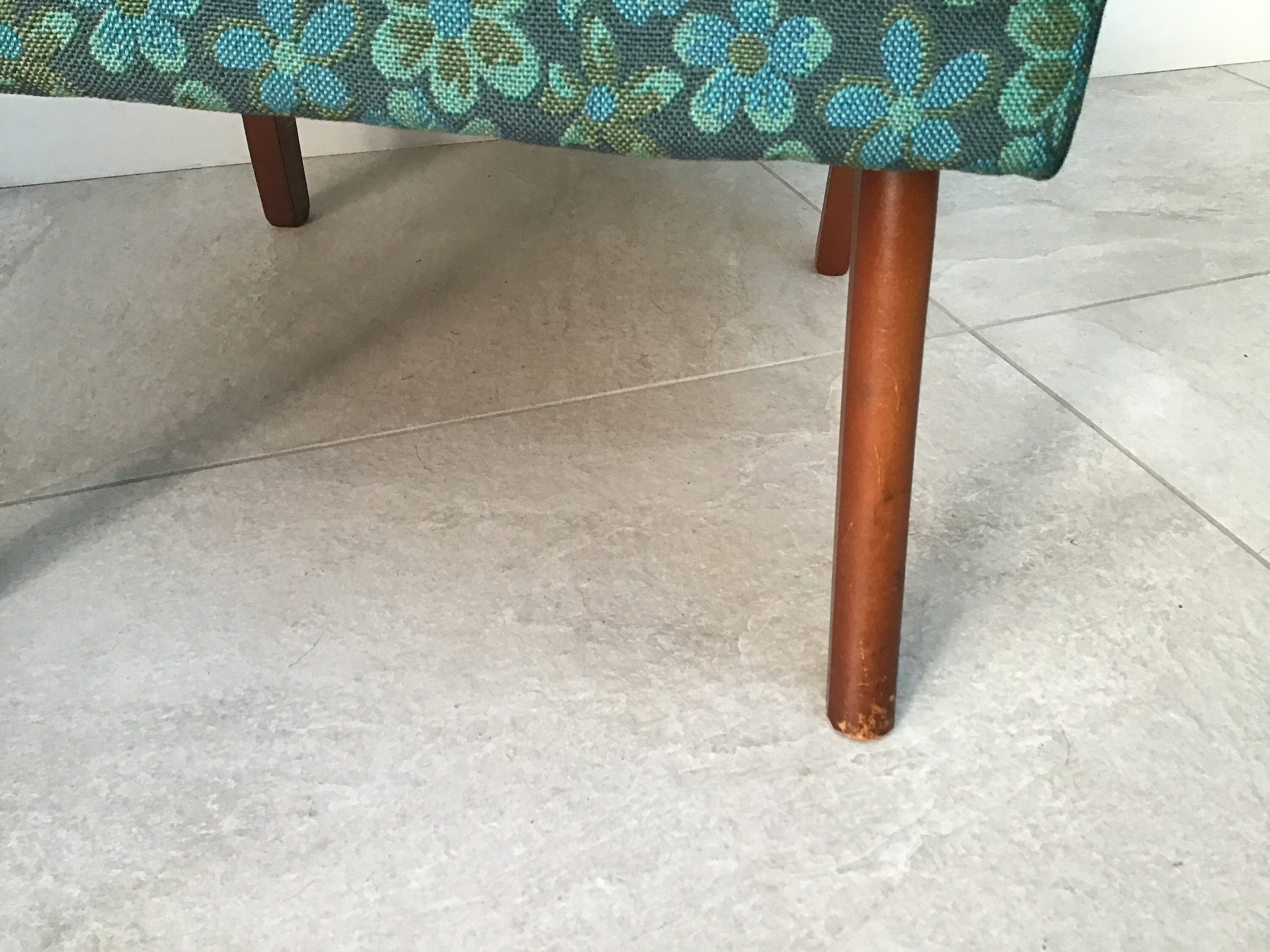 Vintage retro nursing chair, teak, blue, circa 1970s — My Vintage ...