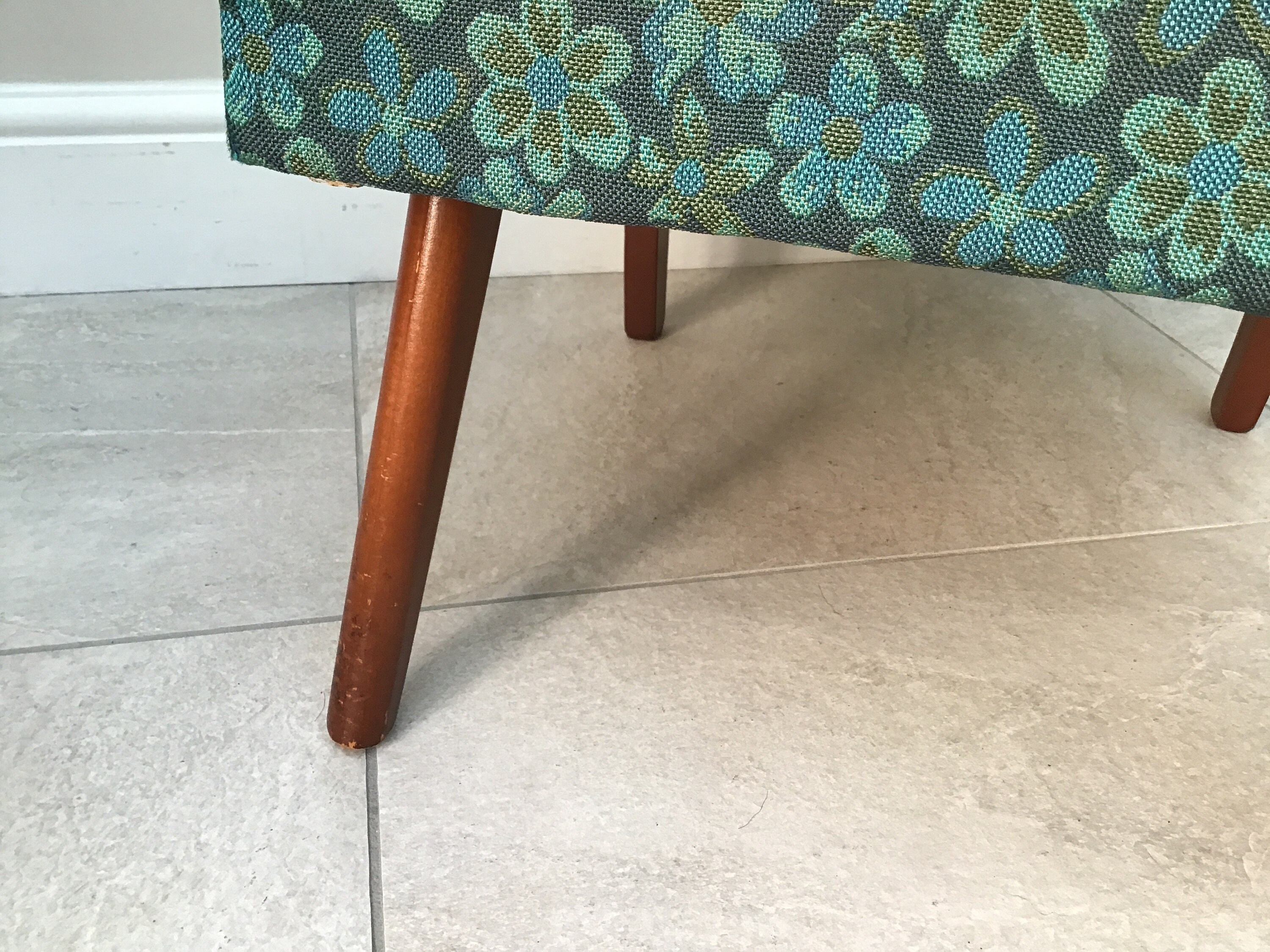 Vintage retro nursing chair, teak, blue, circa 1970s — My Vintage ...