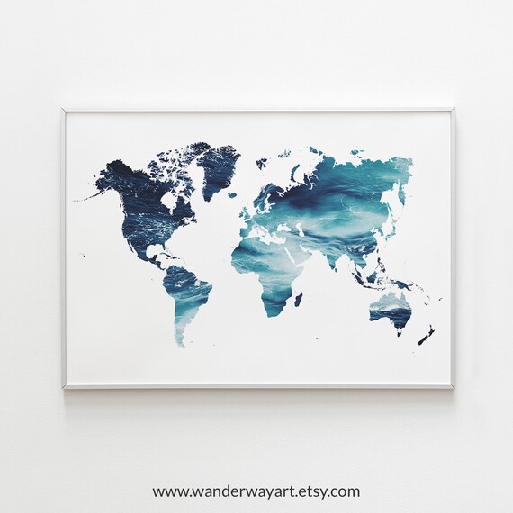 World Map Wall Art Travel Map World Map Poster World Globe | Etsy